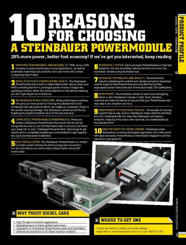 10 Reasons for Choosing a STEINBAUER Power Module - Diesel Care